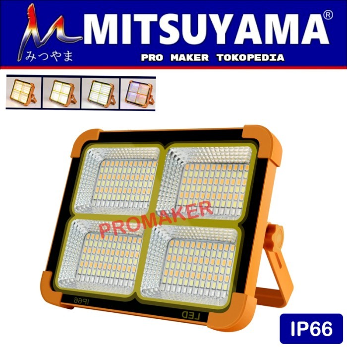 Jual Lampu Sorot LED 50 Watt Mitsuyama MS-508 Waterproof IP66 Tenaga Surya | Shopee Indonesia