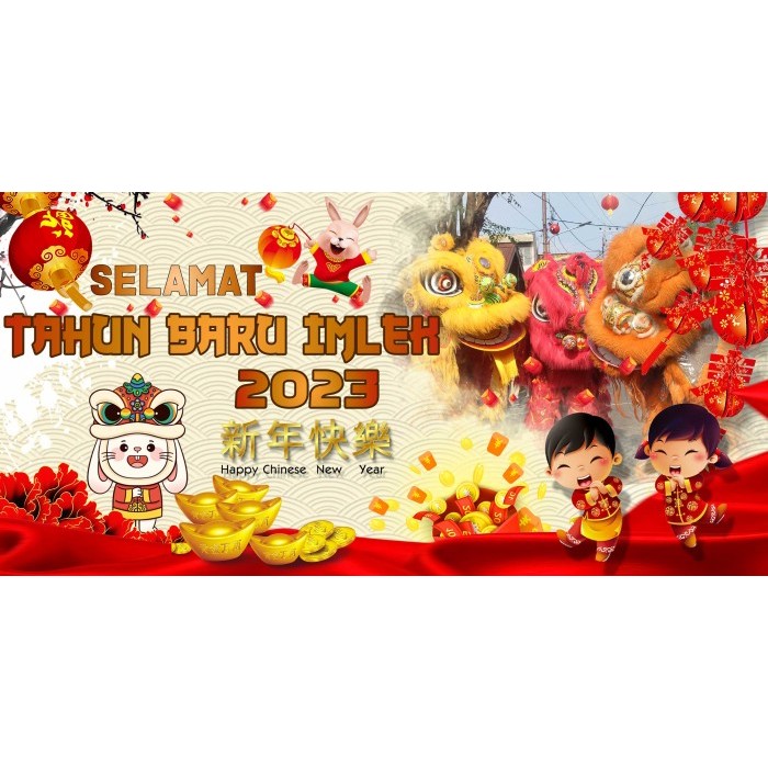 Jual New! SPANDUK IMLEK BANNER CHINESE NEW YEAR LEBARAN CHINA GONG XI ...