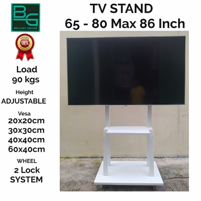Jual TV STAND STAND TV BRACKET STANDING TV 49 50 55 60 65 70 75 80 INCH ...