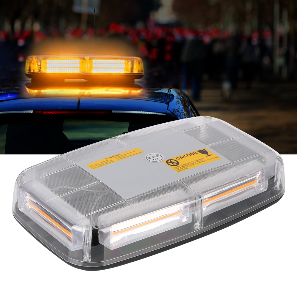 Jual Vehicle Roof Flashing Beacon Emergency Signal Lamp DC12~24V Yellow ...