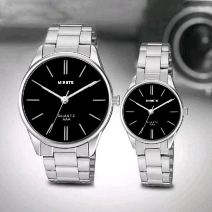 Jual Jam Tangan Tangan Couple Analog Pria Dan Wanita Mirete" Rantai Stainless Steel Bisa Satuan ...