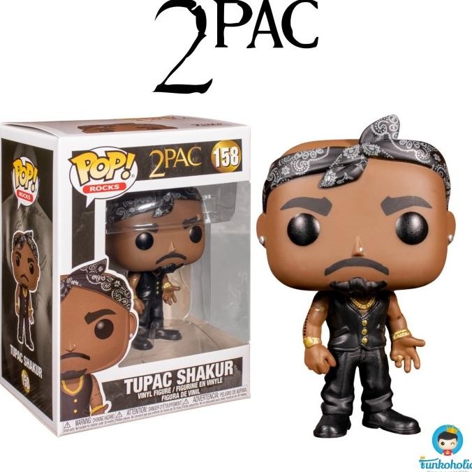 Jual Funko POP! Rocks 2Pac - Tupac Shakur (Black Vest & Bandana) #158 ...