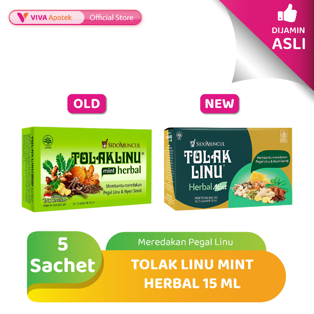 Jual Tolak Linu Mint Herbal 15 ml untuk Meredakan Pegal Linu (5 Sachet ...