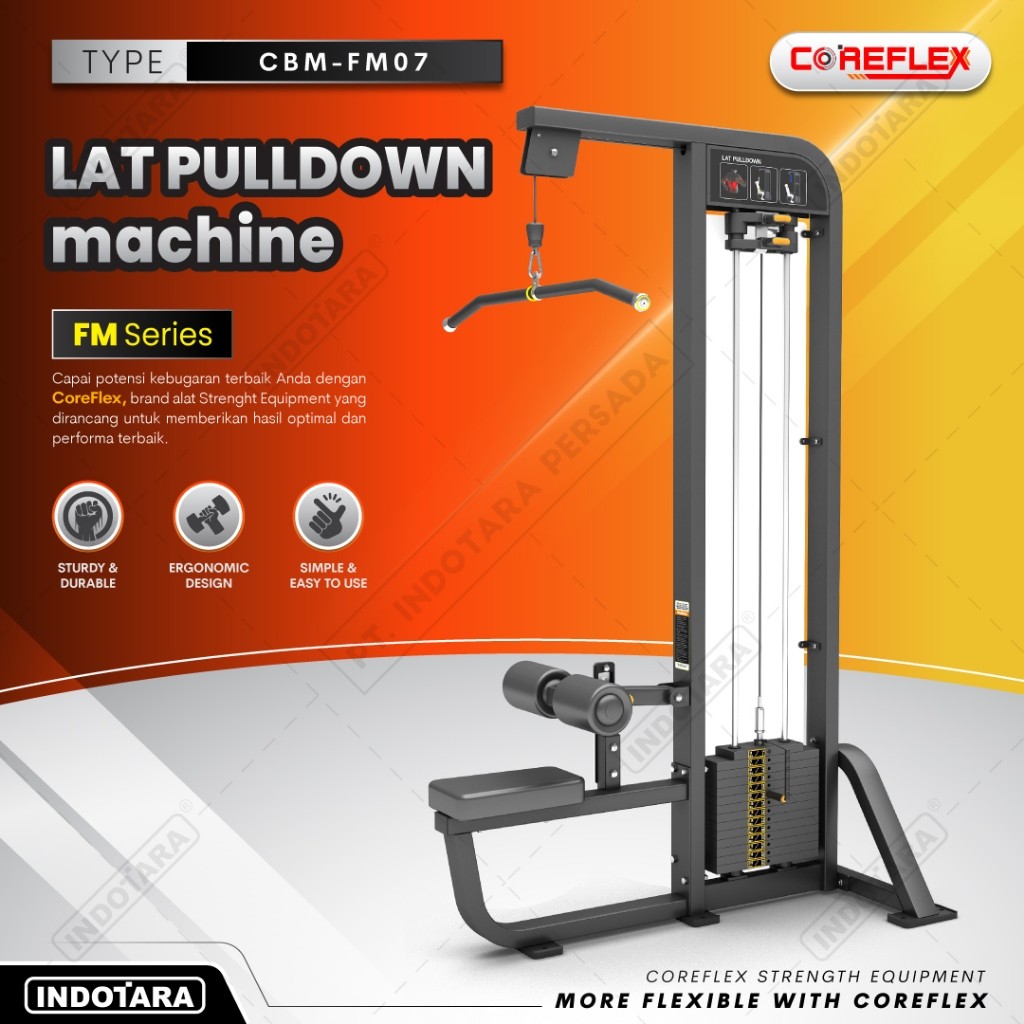 Jual Alat Fitness Gym Coreflex Lat Pulldown Machine CBM-FM07 | Shopee ...