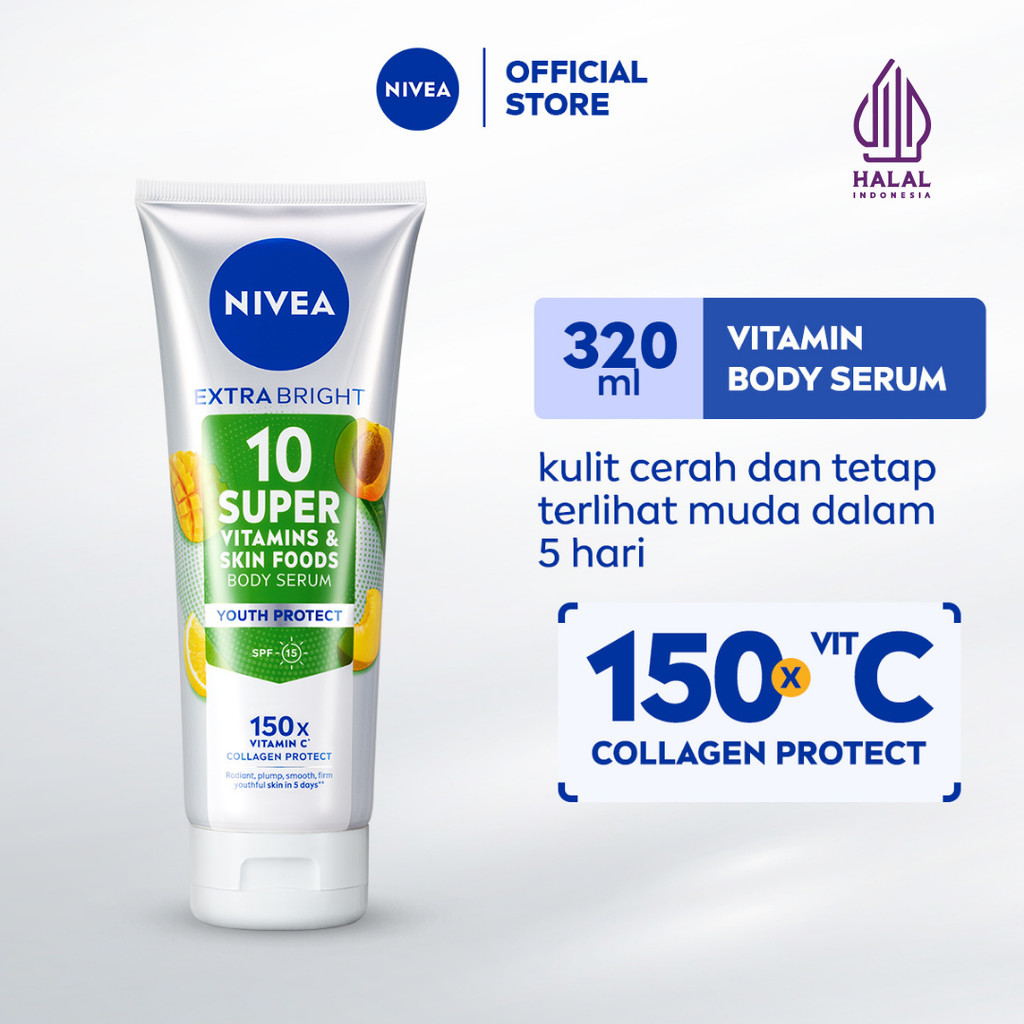 Jual NIVEA Body Serum Extra Bright 10 Super Vitamins Youth Protect ...