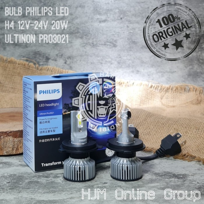 Jual Bohlam Lampu Philips Ultinon Essential G2 Led H4 12V-24V 21W 6500K ...