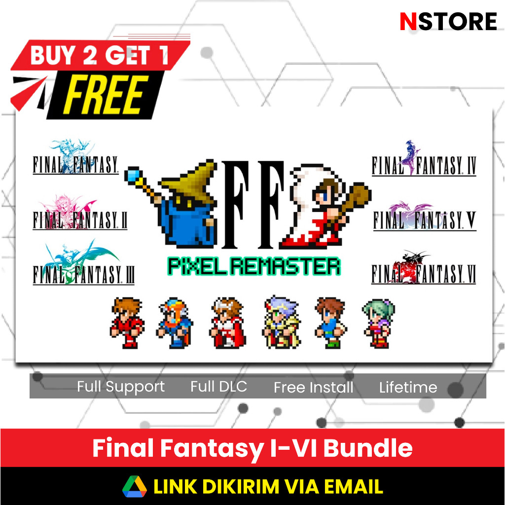 Jual FINAL FANTASY 1-6 BUNDLE - FULL DLC - GAME PC/LEPTOP - DOWNLOAD ...