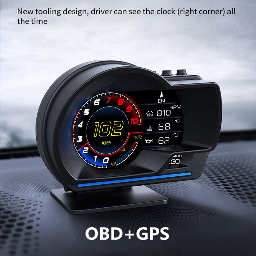 Jual MUSK OBD2 Car Head Up Display HUD Smart Car Water & Oil temp Turbo ...