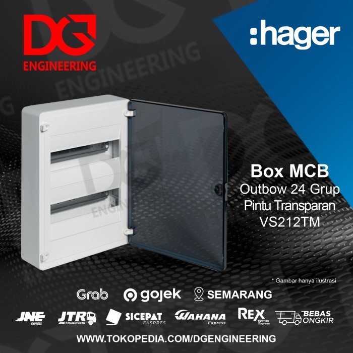 Jual Hager VS212TM Box MCB Outbow Tanam Transparant 24 Modul / Group | Shopee Indonesia