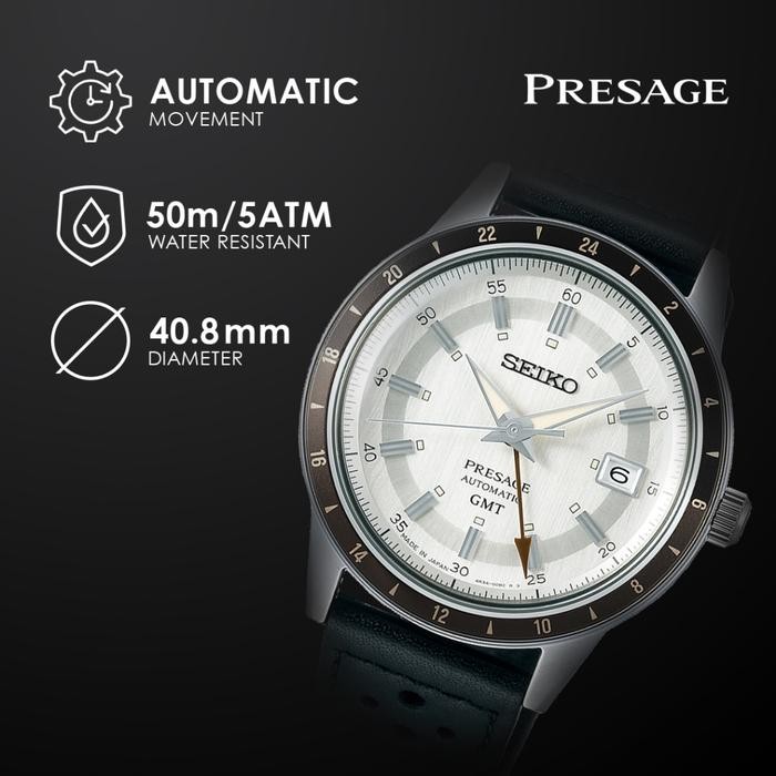 Jual Seiko Presage 60's Series SSK011J1 SSK011 Leather Automatic GMT ...