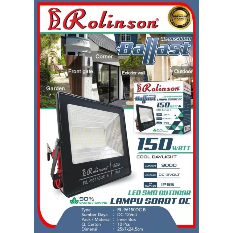 Jual Lampu Sorot Dc 150 Watt Aki Tembak 12V Rolinson Rl-96150Dc Ballast | Shopee Indonesia