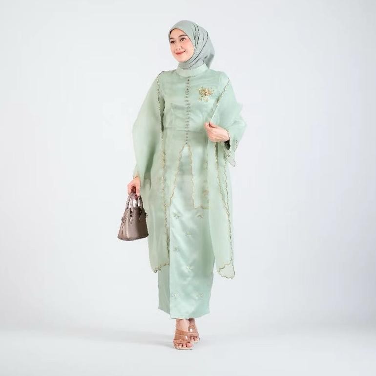 Jual selendang organza bordir manual / selendang baju melayu | Shopee ...