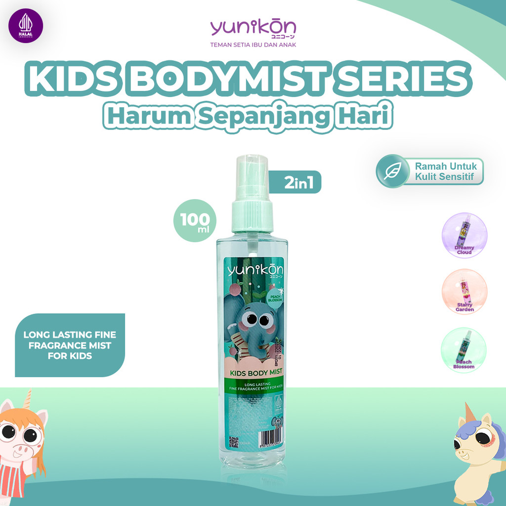 Jual Yunikon Kids Body Mist Green 100ml (Peach Blossom) | Shopee Indonesia