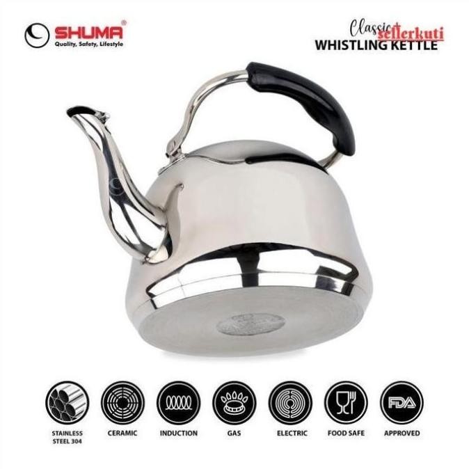 Jual Shuma s/s304 classic plus whistling kettle 1 L / 1,5 L / 2 L | Shopee Indonesia