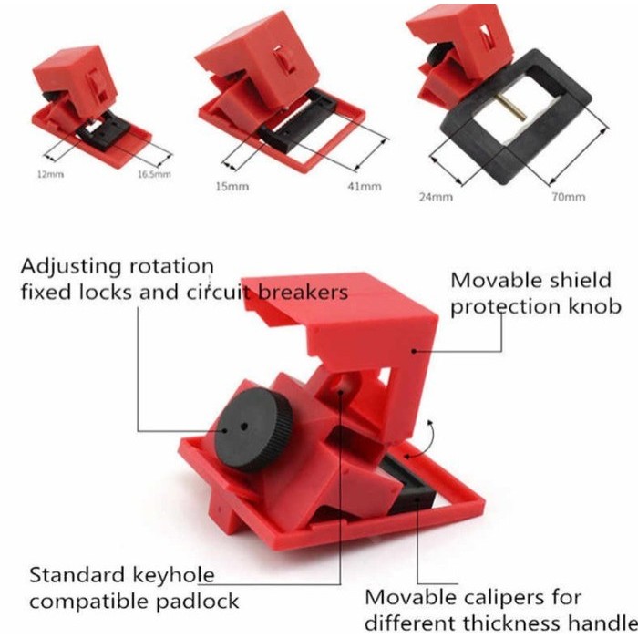 Jual Pemutus kelistrikan Circuit Breaker lock out Clamp On MCB Lock out ...