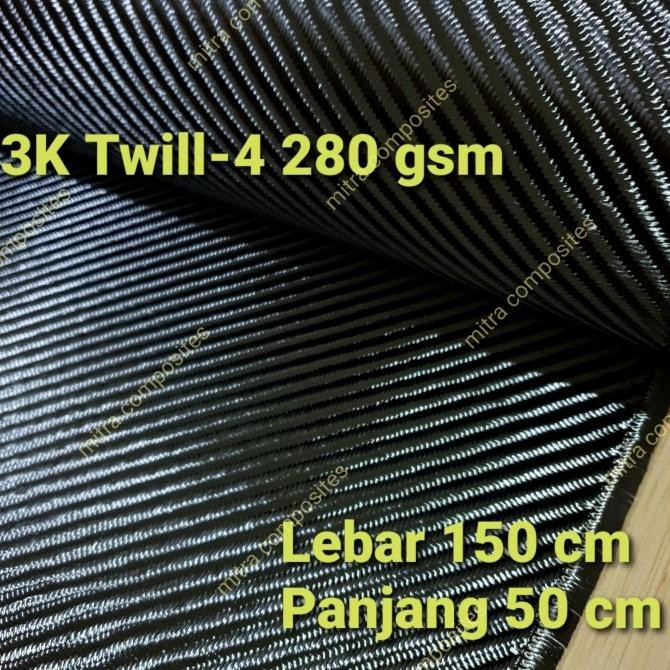 Jual Serat Carbon Karbon Kevlar Fiber Fabric 3K Twill 4x4 Pagani 280 ...