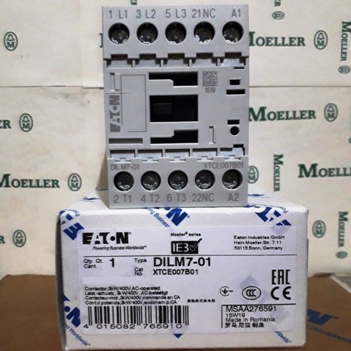 Jual Contactor DILM7-01 EATON Moeller XTCE007B01 | Shopee Indonesia