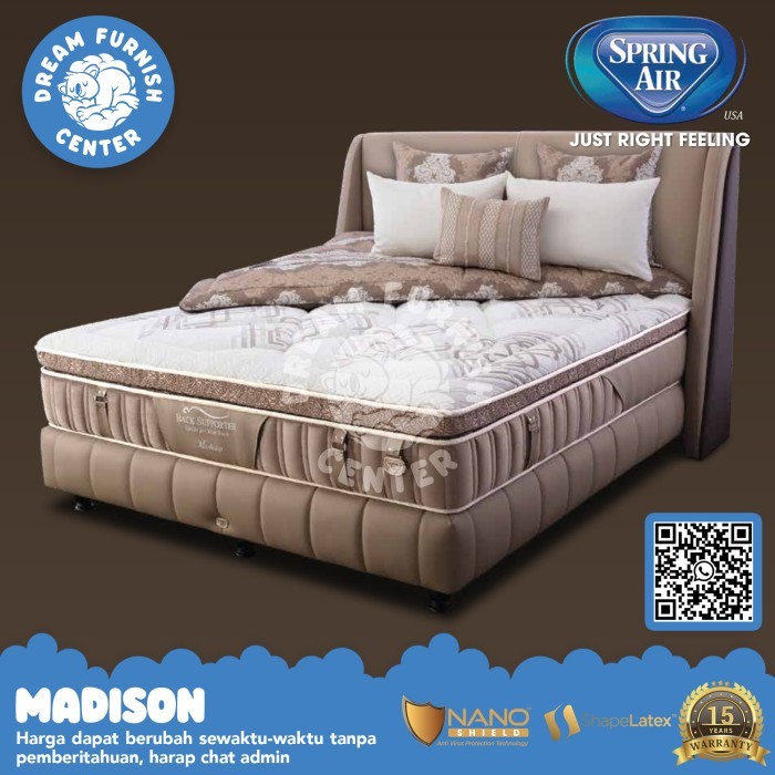 Jual Spring Air Madison Matras Full Set 100 120 160 180 200 Kasur