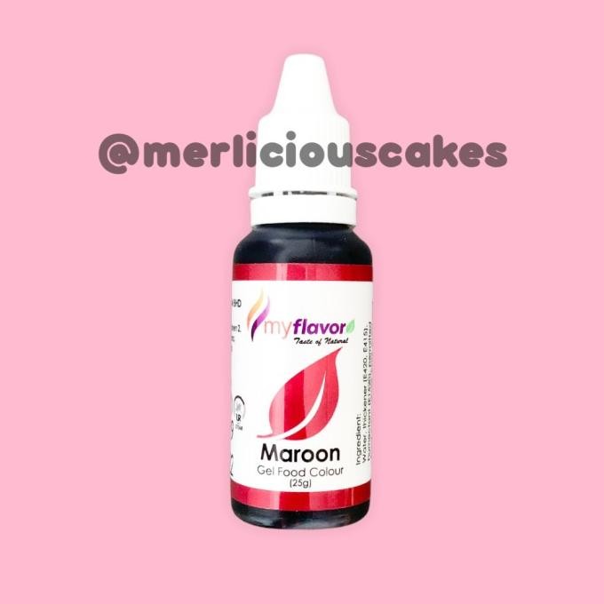 Jual @=@=@=@=] Maroon Gel My Flavor Food Color Food Colour Pewarna ...