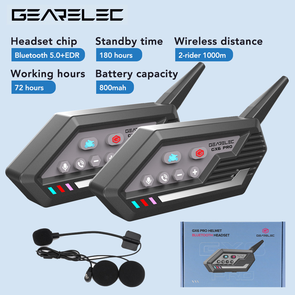 Jual BEST GEARELEC Motorcycle Helmet Intercom Bluetooth Headset 2 ...