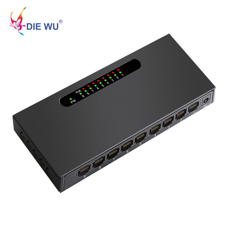 Jual NEW DIEWU POE Switch 10/100Mbps 52V Fast Ethernet Hub with ICPlus ...