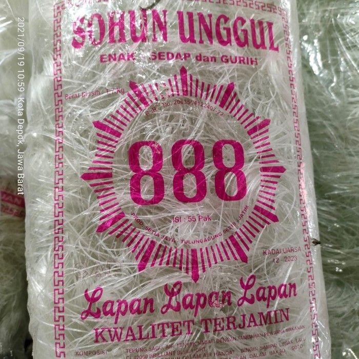 Jual 1 Ball Sohun / Soun Unggul 888 - Sohun Putih Isi 55 Pcs ( 1,7 Kg ...