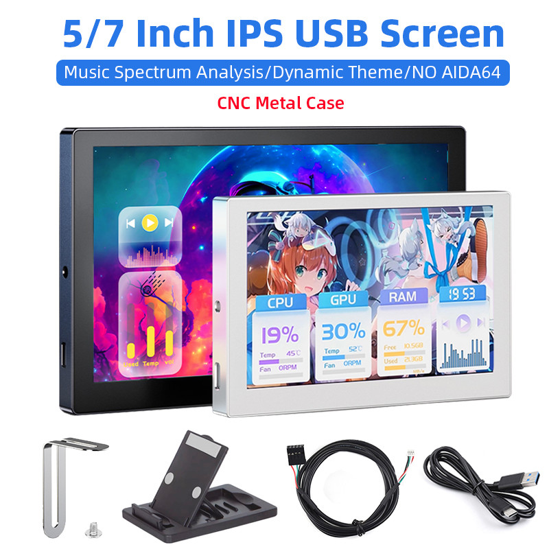 Jual JETS New 5 Inch IPS USB Secondary Screen 7" 1024x600 Type-C LCD ...
