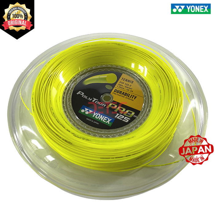 Jual Yonex POLYTOUR PRO 125 senar tenis roll 200 M - Flash yellow ...