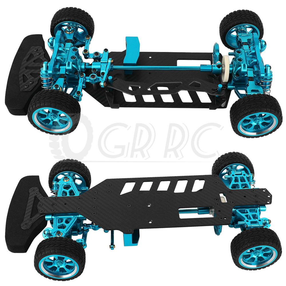 Jual GANC Metal Alloy & Carbon Fiber Frame Chassis with Shock Absorbers Wheels Belt Drive For ...
