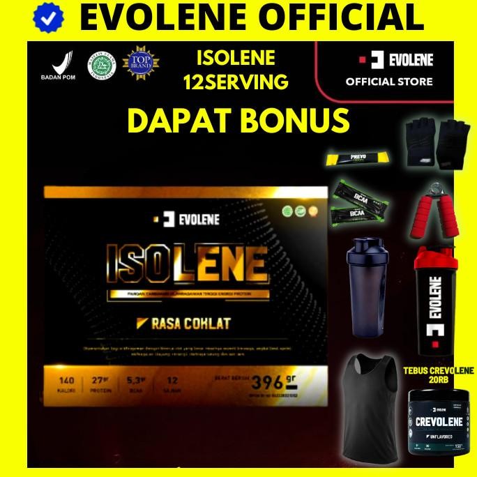 Jual Isolene 1 Box 12 Sachet Whey Isolate Bpom Halal Susu Protein ...