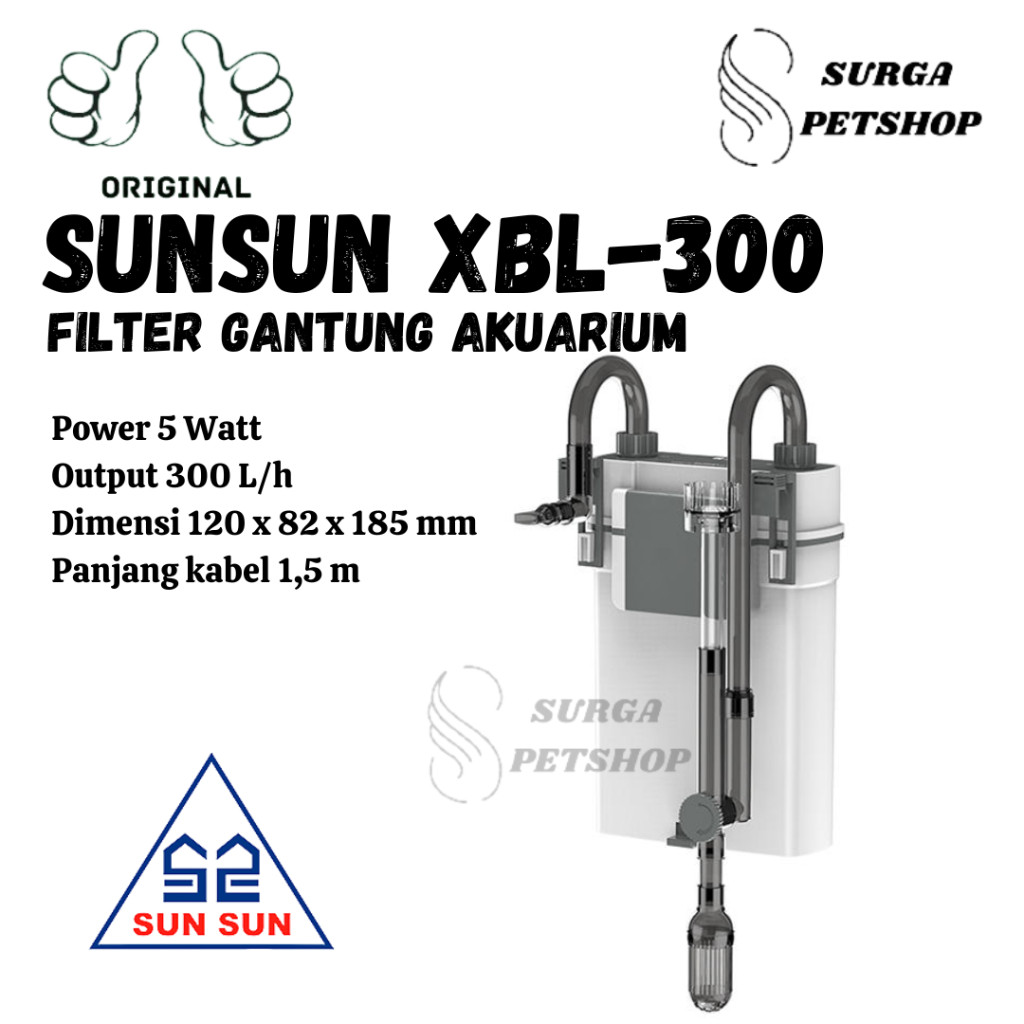 Jual SUNSUN XBL 300 Hang On Filter Gantung Akuarium Kolam Ikan XBL300 ...