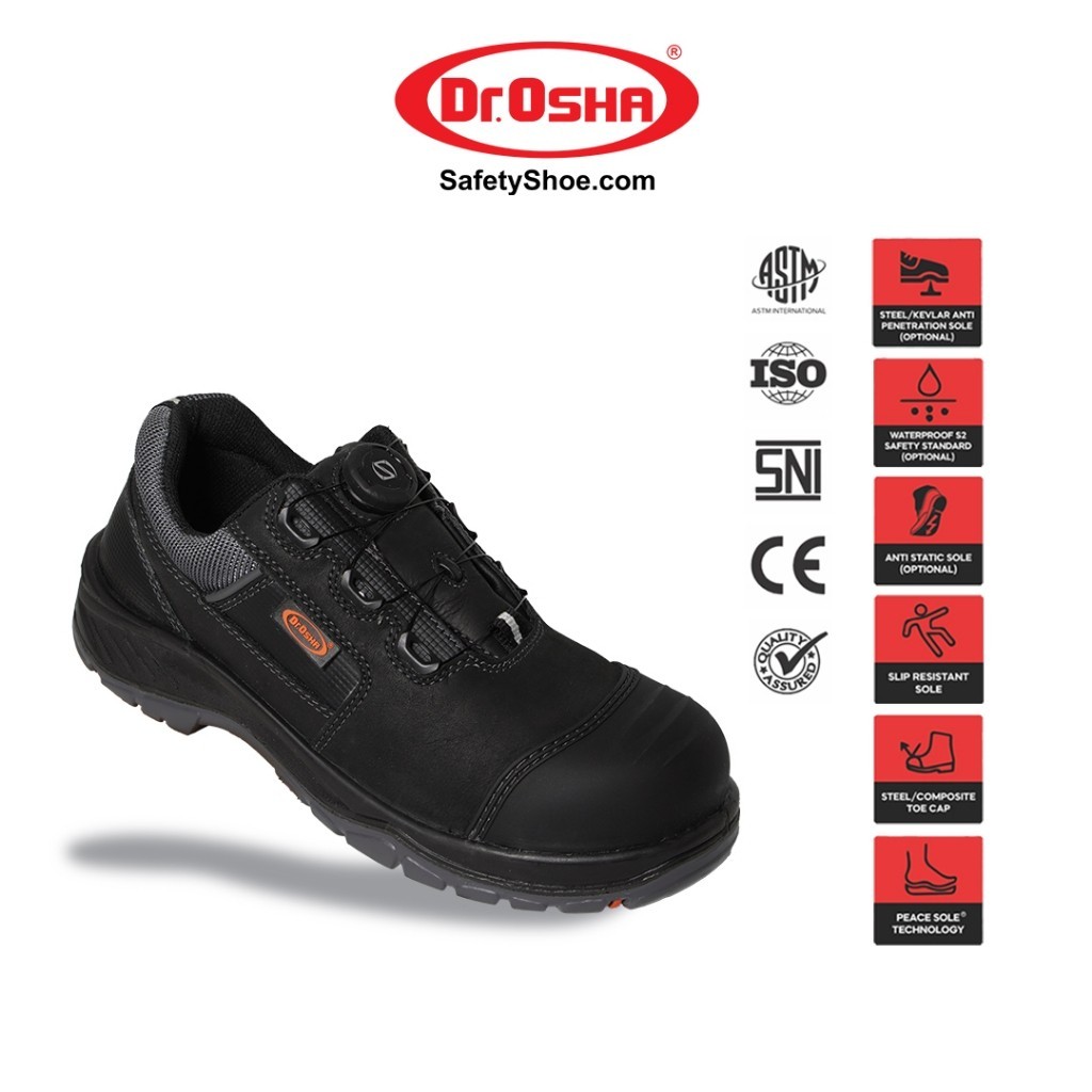 Jual Dr OSHA Viper 9169 S2 Composite Waterproof Safety Shoes with Quick ...