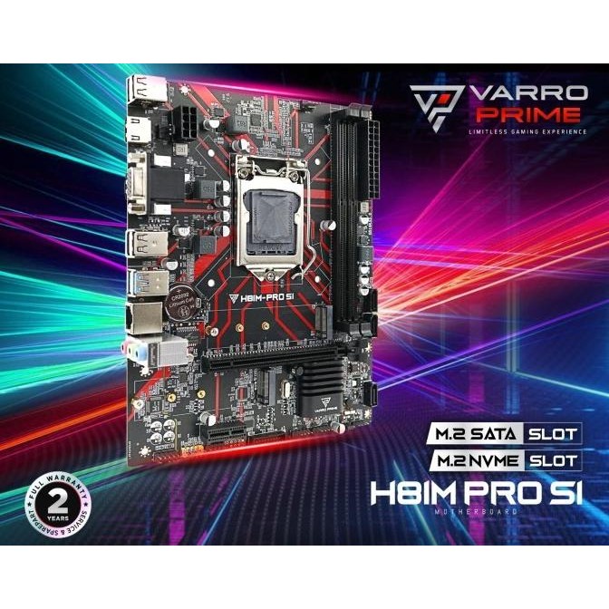 Jual BEBAS ONGKIR - MOTHERBOARD GAMING H81M PRO S1 VARRO SUPPORT NVME RESMI | Shopee Indonesia