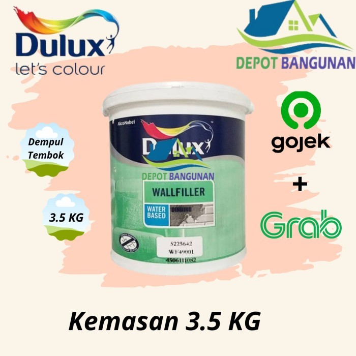 Jual Dempul Tembok Dulux Plamur Plamir Interior Wall 3.5 KG | Shopee ...