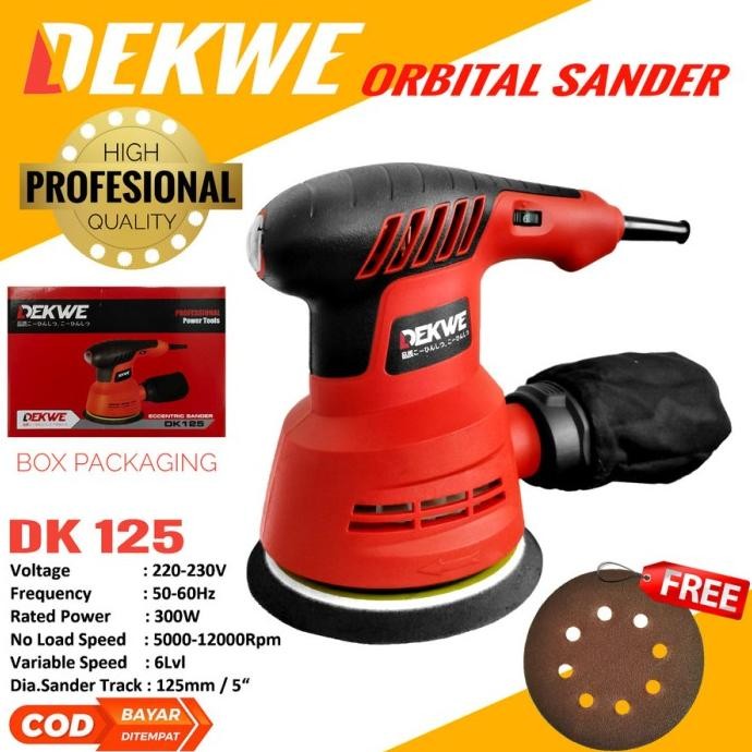 Jual Mesin Amplas Orbital Sander Bulat 5 Inch Dekwe Poles Kayu Tembok ...
