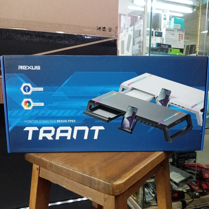 Jual REXUS TRANT Monitor Stand RGB Rexus FP03 USB Hub 3.0 Garansi Resmi ...