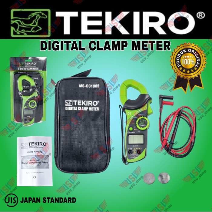 Jual TEKIRO Tang Amper Digital AC DC Digital Clamp Meter Pengukur ...