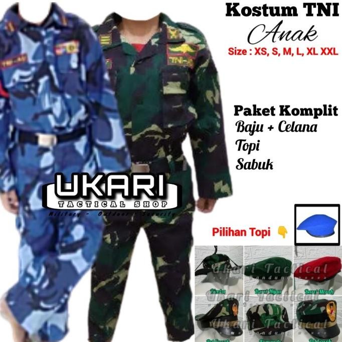 Jual Baju Kostum Profesi Anak Tni Seragam Karnaval Tentara | Shopee Indonesia