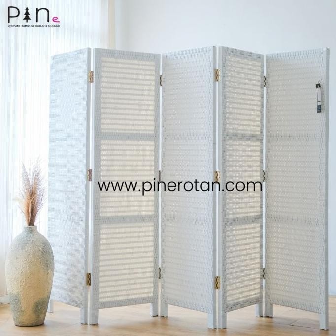 Jual CO Sekat Partisi Ruangan Pine Rotan Sintetis Alonzo Sketsel White ...