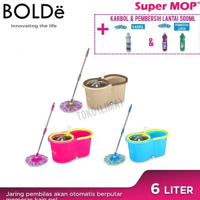 Jual Alat Pel Bolde Super Mop M789 Stainless Steel Ember Pel Putar ...