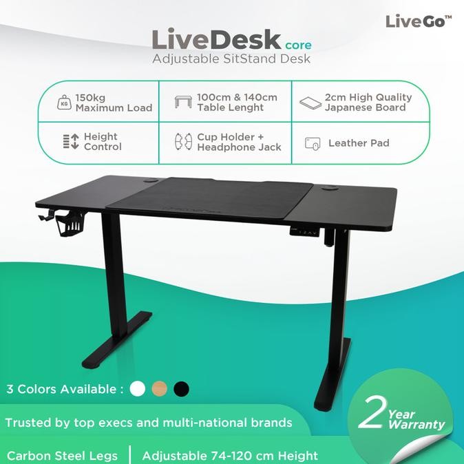 Jual CO LiveDesk Core Sit Standing Meja Electric Adjustable Work Gaming ...