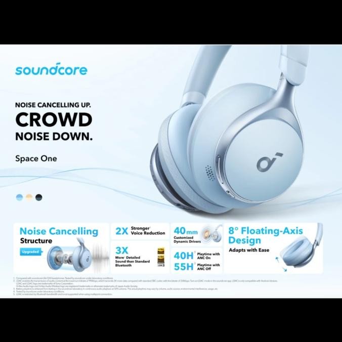 Jual Anker Soundcore A3035 Space One Ldac Anc Bluetooth 5.3 Headphone New Stok | Shopee Indonesia