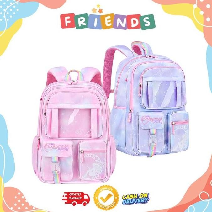 Jual TAS RANSEL BACKPACK ANAK SEKOLAH SD PEREMPUAN MODEL KULKAS ANTI AIR GRATIS GANTUNGAN KUNCI ...
