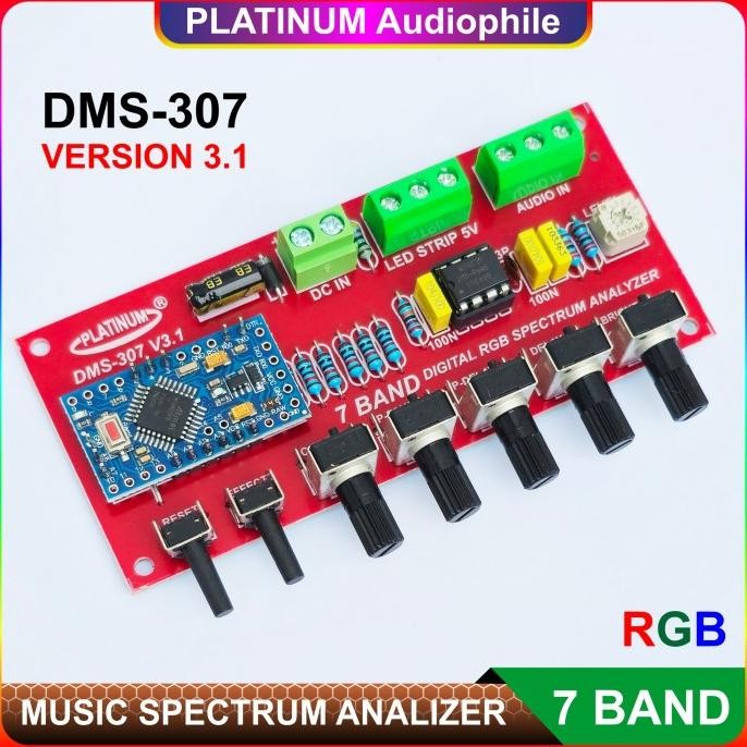 Jual CO Spectrum Analyzer Modul DMS-307 V3 7 Band Music Analyzer ...