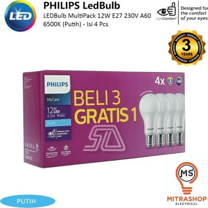Jual Lampu - Lampu Phi Led [Pack] Bulb 12W E27 6500K 230V A60-Mycare ...