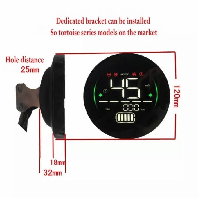 Jual Ready Display Speedometer Bulat Led Sepeda Listrik Motor Listrik ...