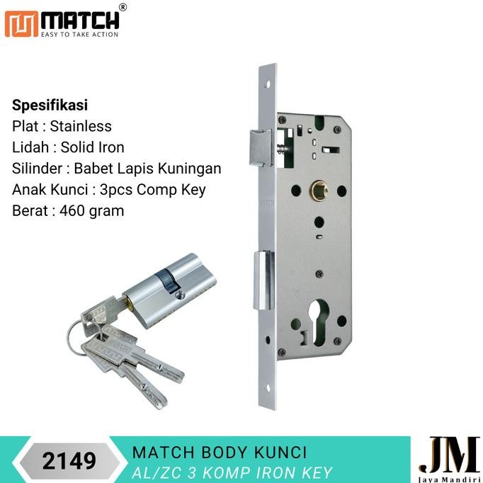 Jual BODY KUNCI PINTU MATCH UKURAN BESAR STAINLESS | 2149 | Shopee ...