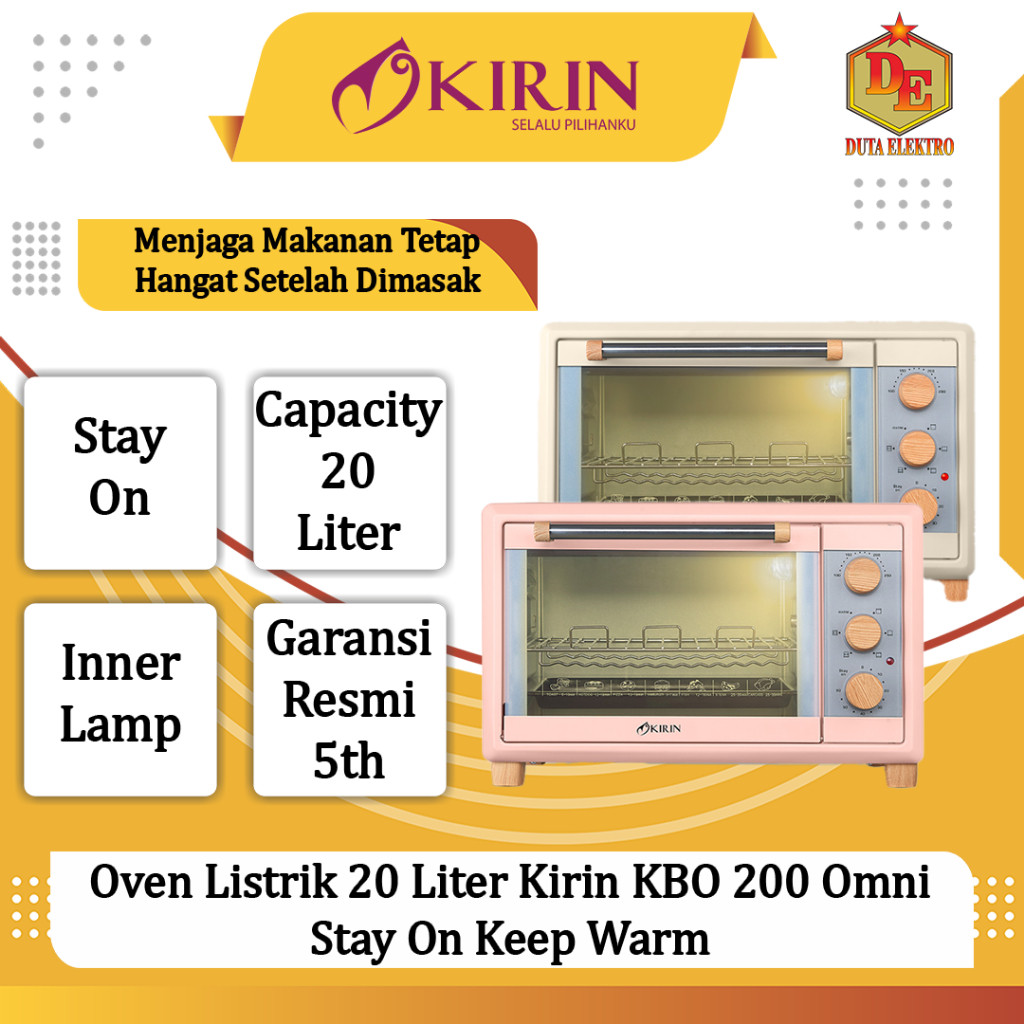 Jual Oven Listrik 20 Liter Kirin KBO 200 Omni Stay On Keep Warm | Shopee Indonesia