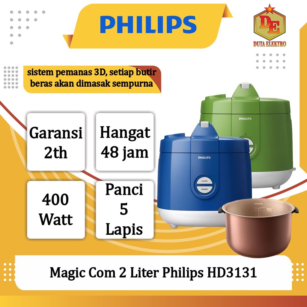 Jual Magic Com 2 Liter Philips HD 3131 | Shopee Indonesia