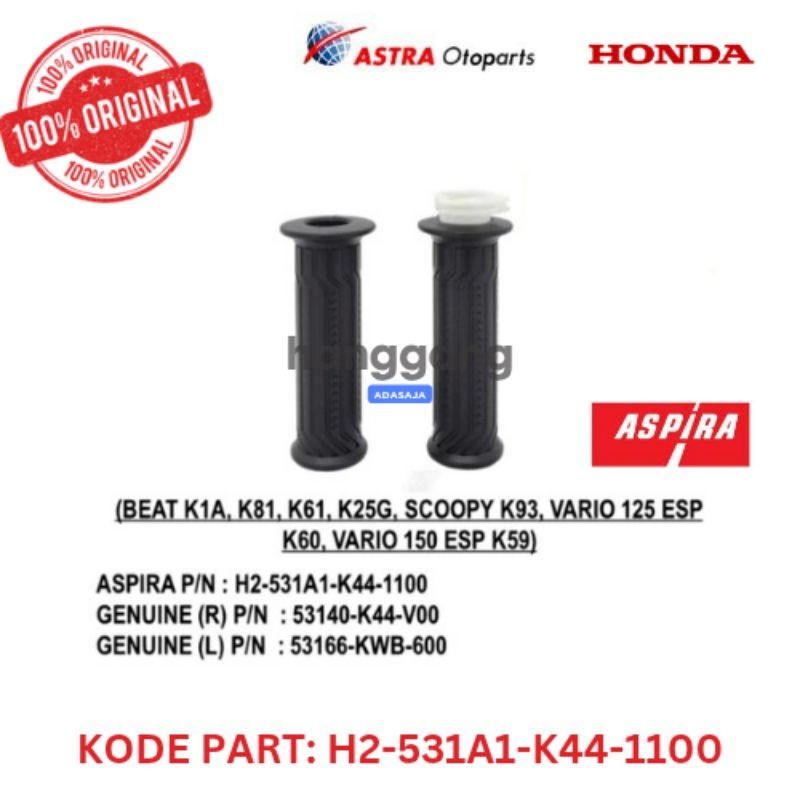 Jual Karet Gagang Stang Handle Handgrip Motor Beat Scoopy Vario 125 ...